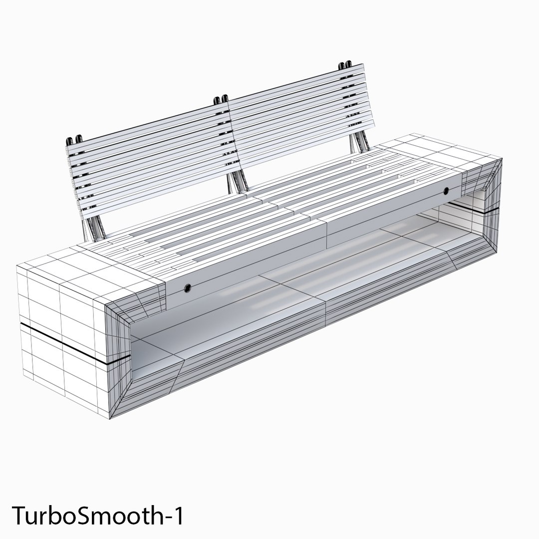 Street bench 3D model - TurboSquid 1218269