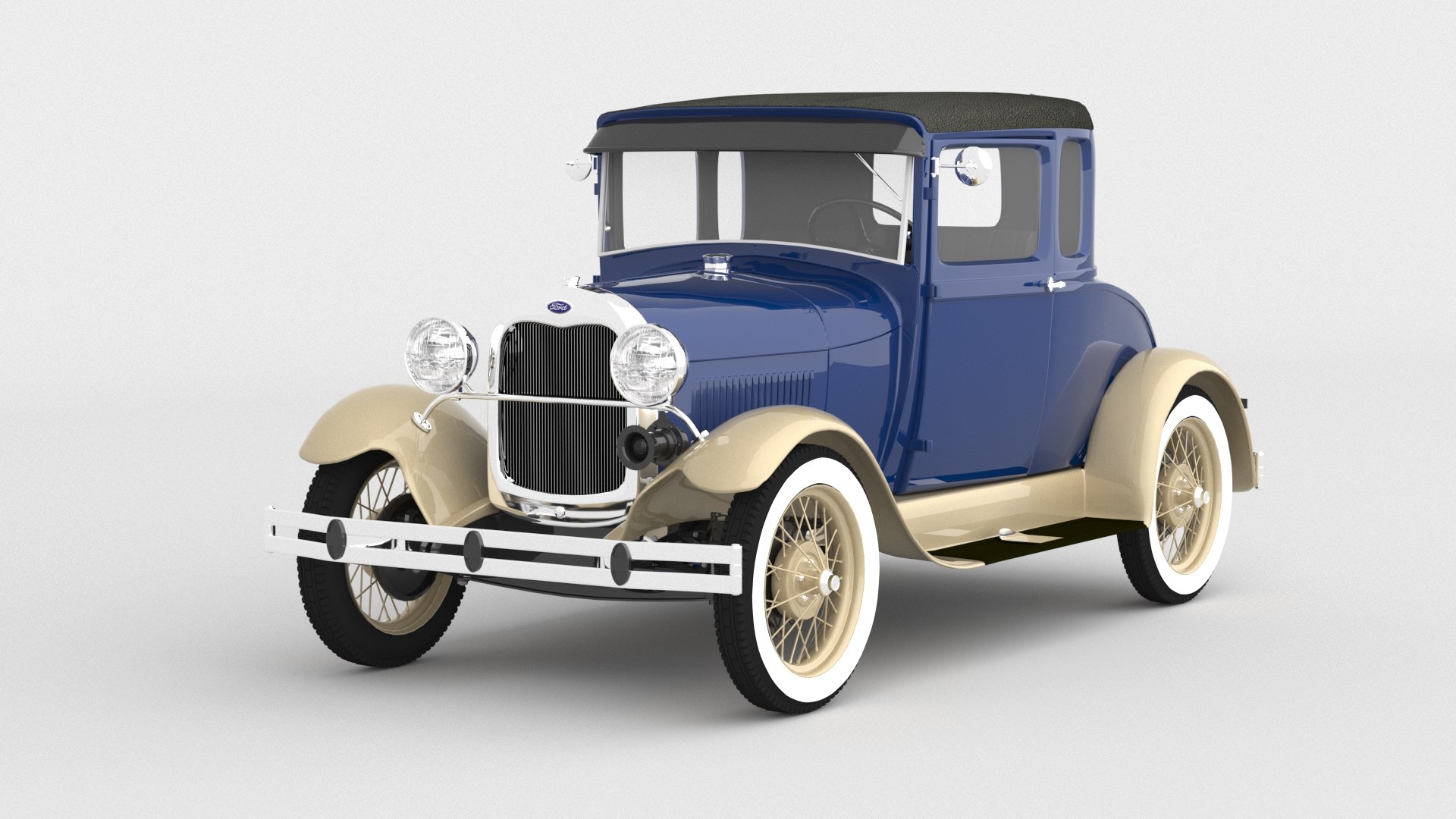 1929 Ford Model A 5 Window Coupe 3D - TurboSquid 2075897