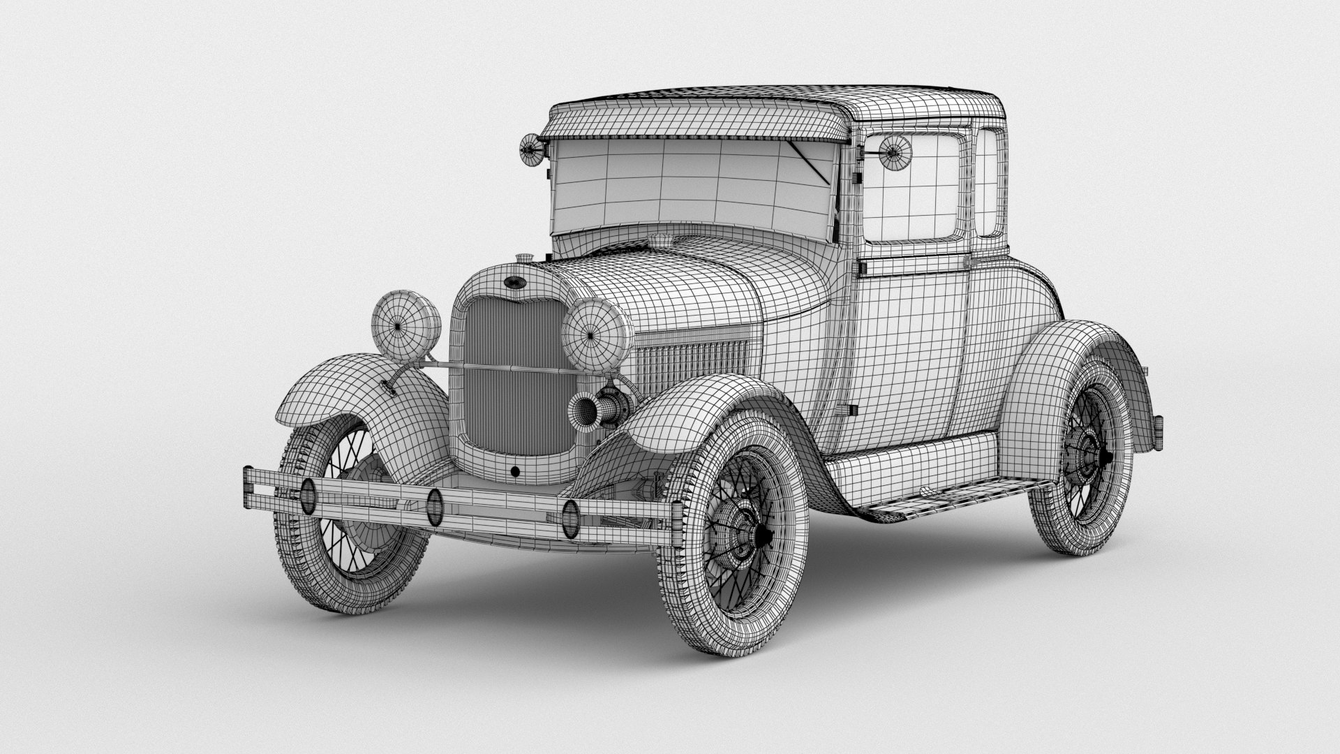 1929 Ford Model A 5 Window Coupe 3D - TurboSquid 2075897