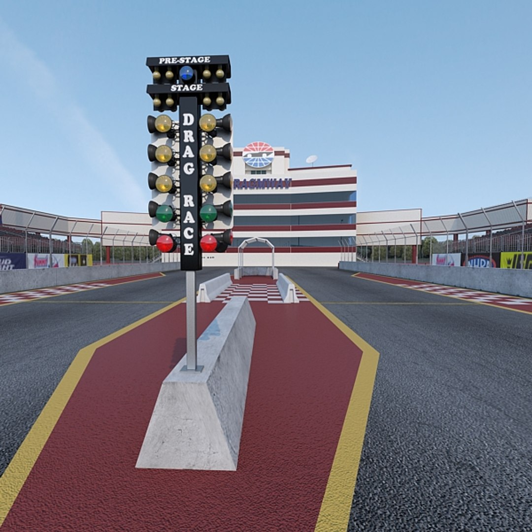Drag Racing Track 3D Model - TurboSquid 1198786