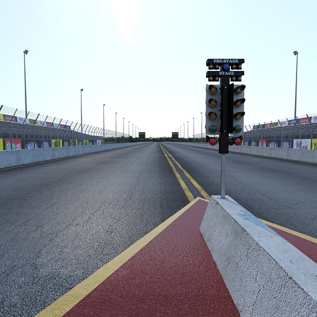 Drag Racing Track 3D Model - TurboSquid 1198786