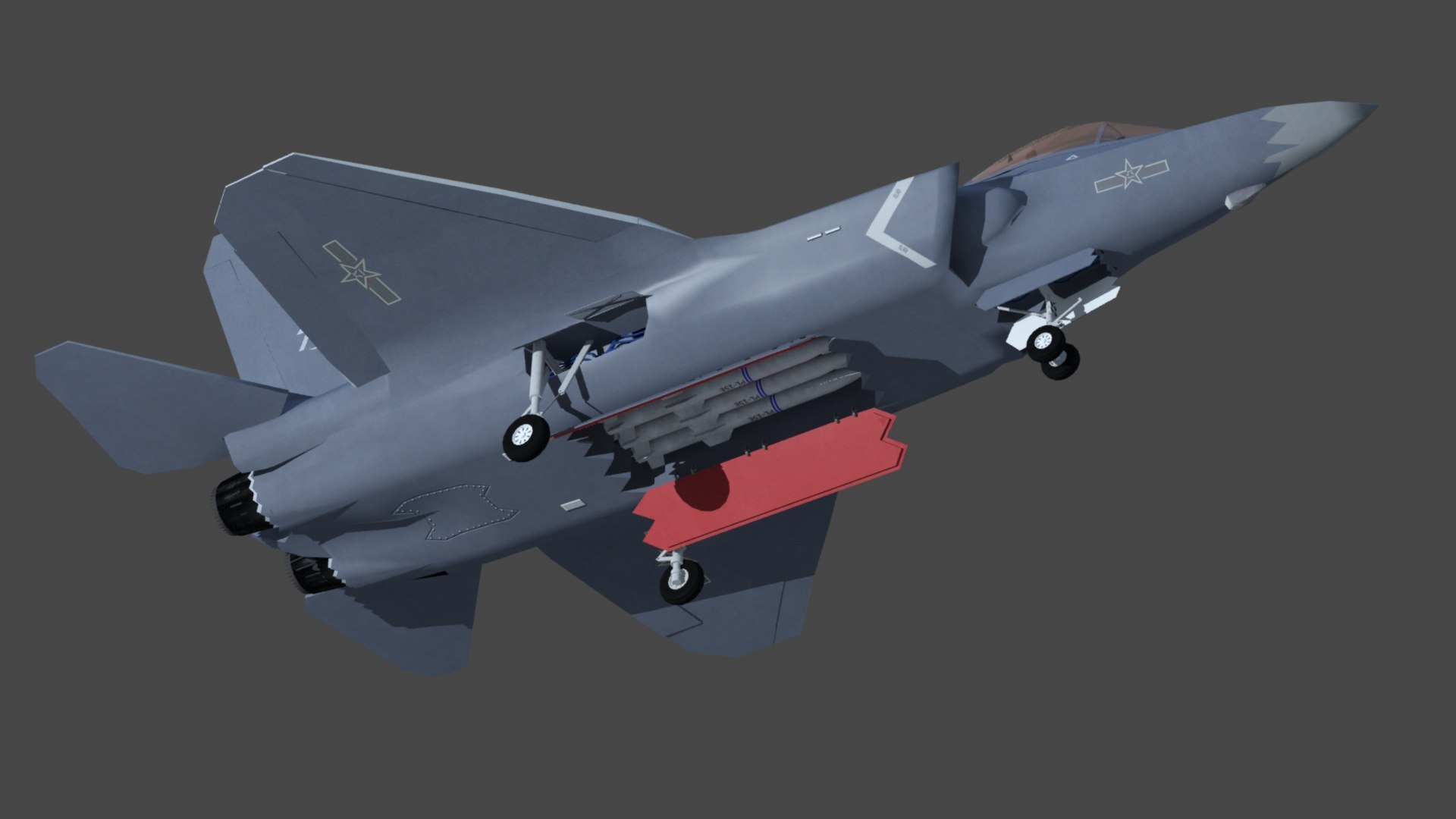 Chinese J35A Fighter Jet 3D Model - TurboSquid 2308238