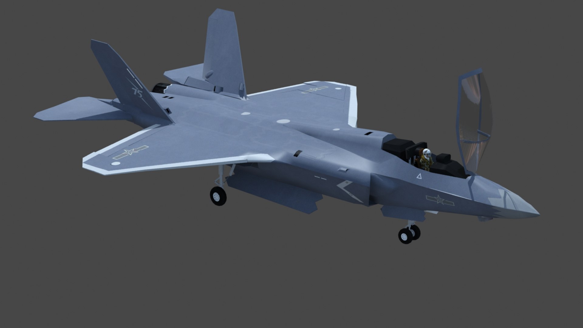 Chinese J35A Fighter Jet 3D Model - TurboSquid 2308238