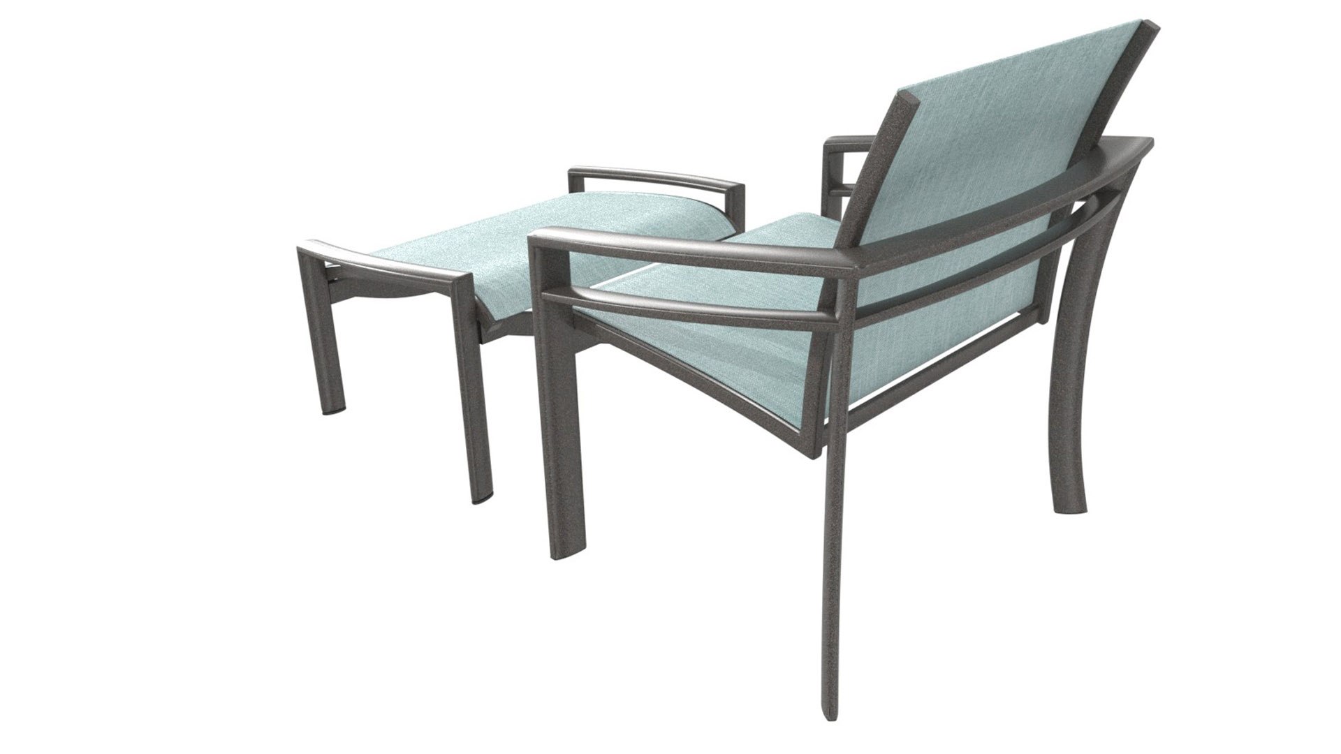 3D Model Tropitone KOR Relaxed Sling Lounge Chair And Ottoman ...