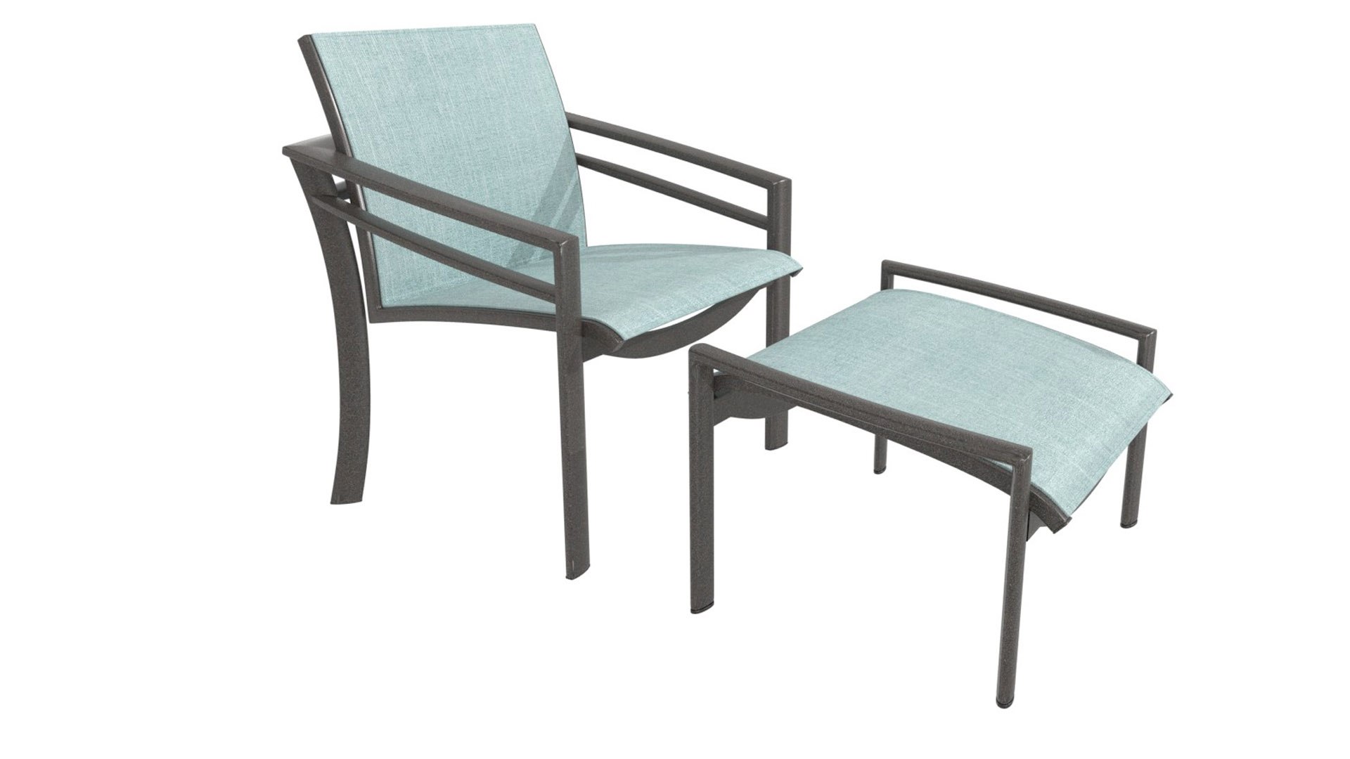 3D Model Tropitone KOR Relaxed Sling Lounge Chair And Ottoman ...