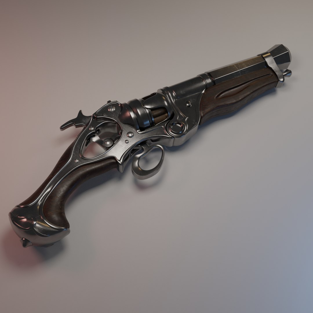 3D Revolver Steam Punk - TurboSquid 1607878
