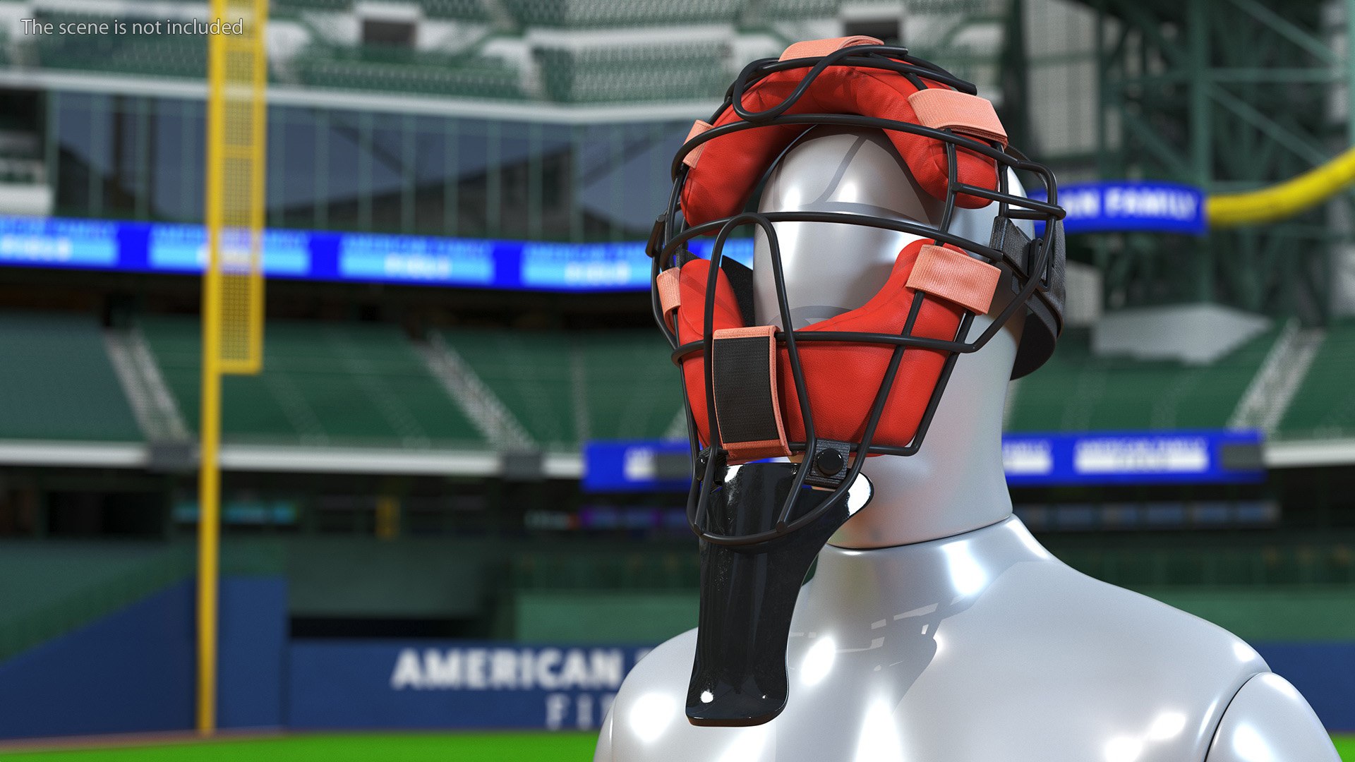 Baseball Catcher Mask Red 3D Model - TurboSquid 2155980
