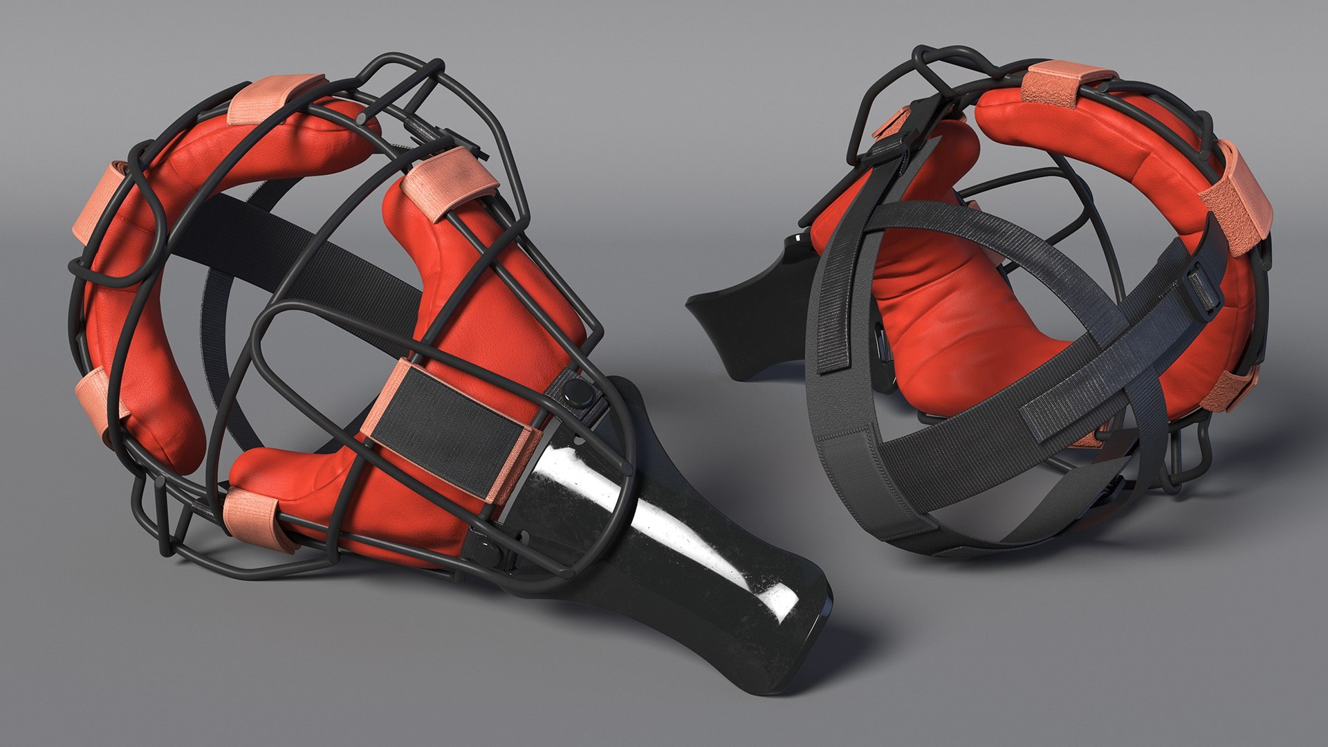 Baseball Catcher Mask Red 3D Model - TurboSquid 2155980