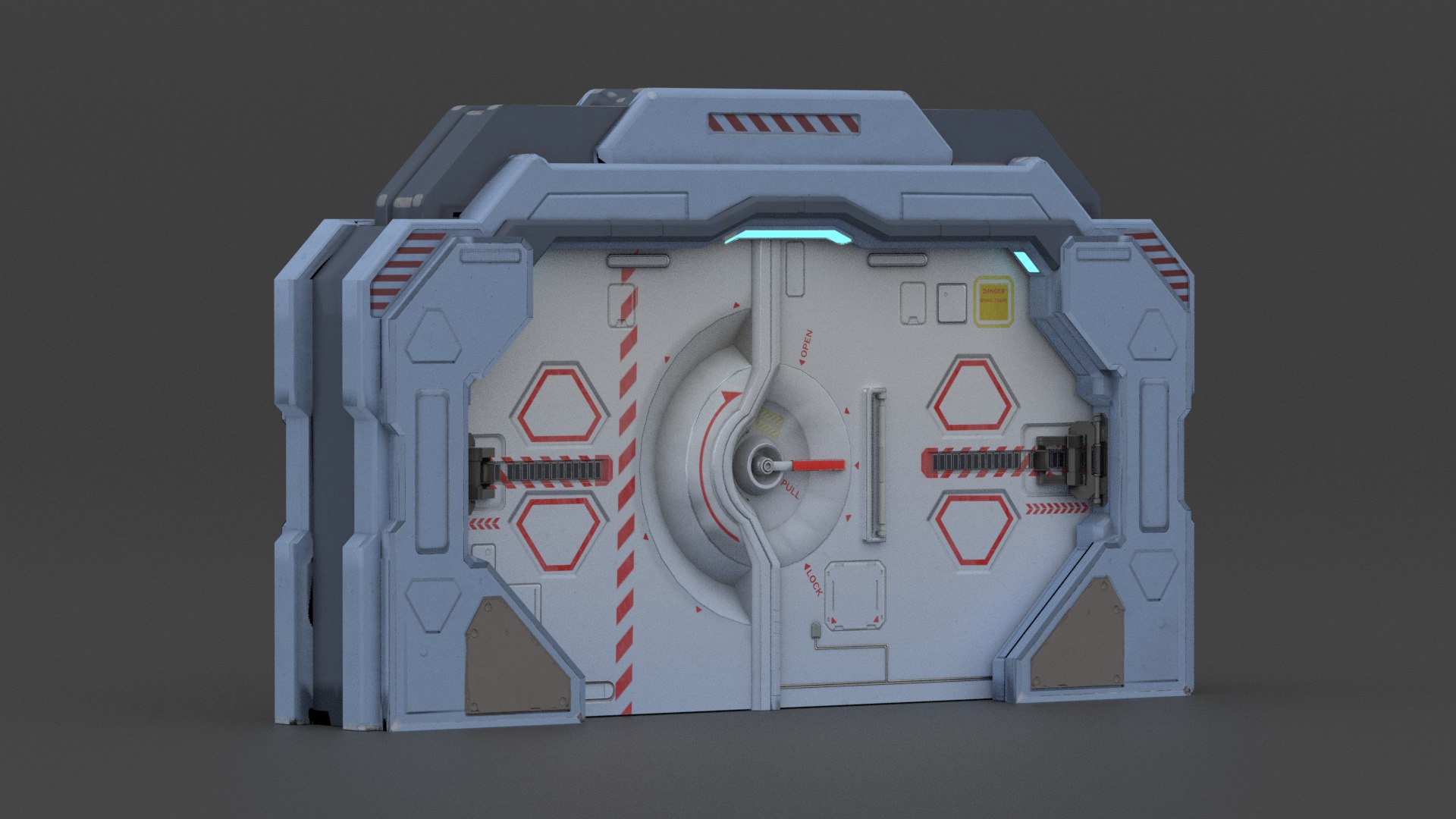 3D Sci-fi Gate Door Game Ready Model - TurboSquid 2006184