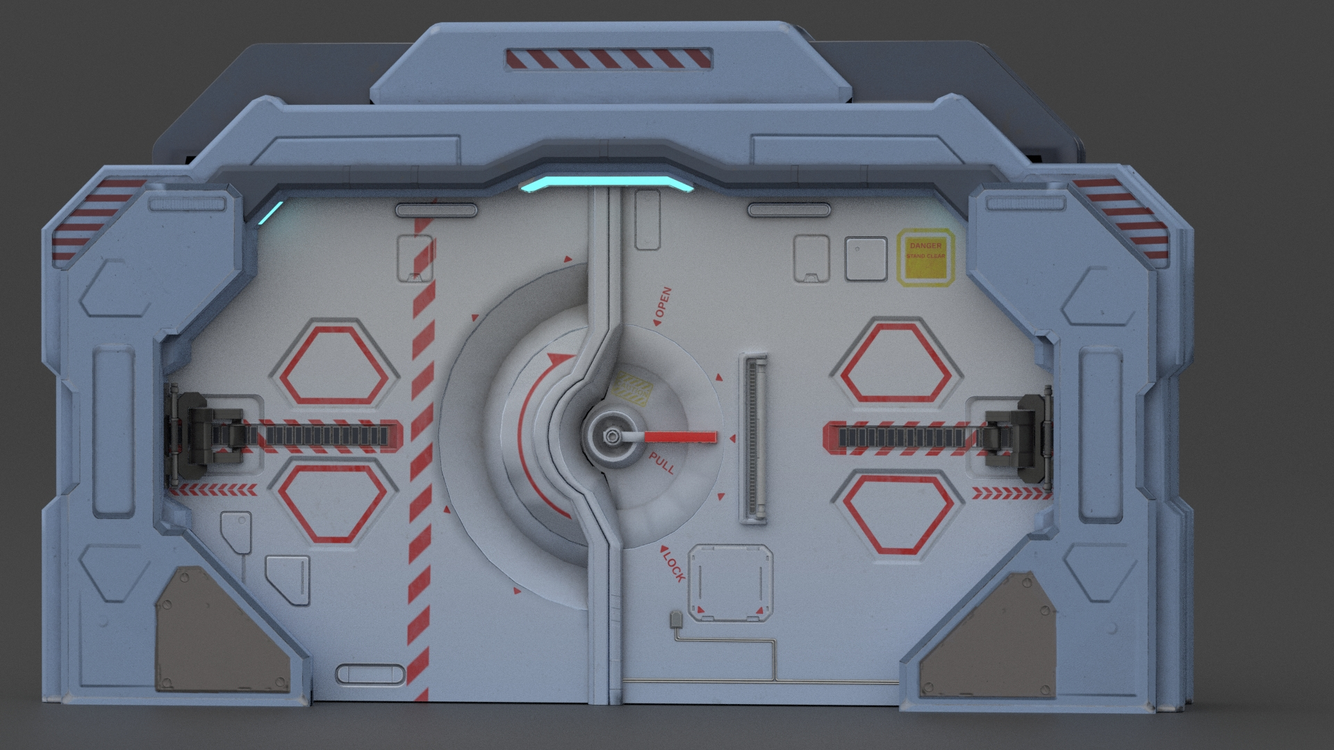 3D Sci-fi Gate Door Game Ready Model - TurboSquid 2006184