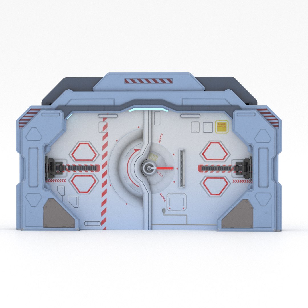 3D Sci-fi Gate Door Game ready model - TurboSquid 2006184