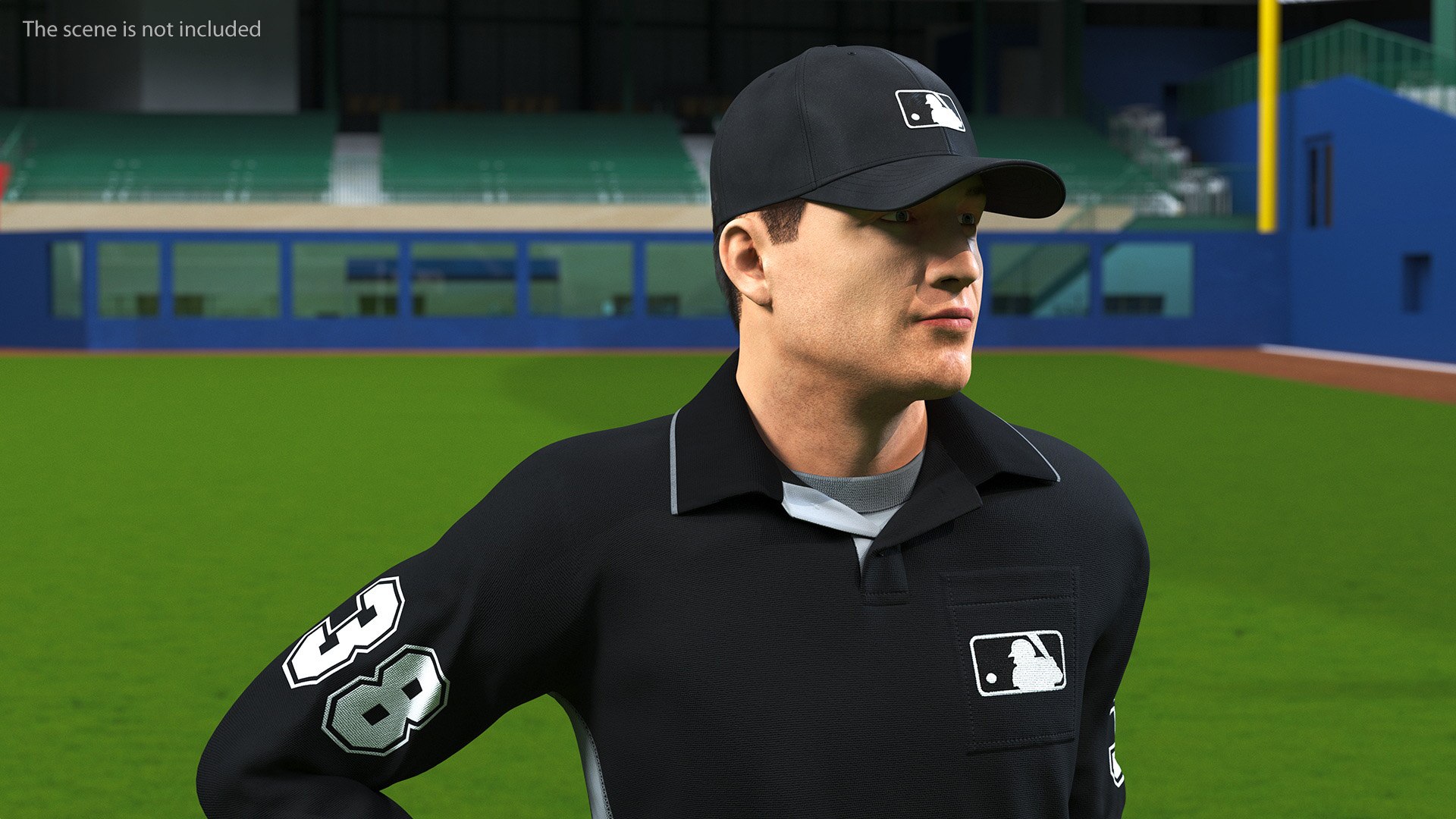 Baseball Umpire In Cap Standing Pose Fur 3D Model - TurboSquid 2193429