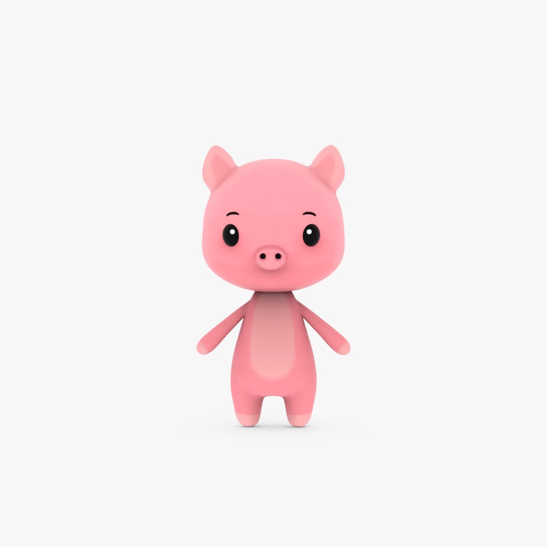 Cartoon Pig v002 character 3D model - TurboSquid 2101808