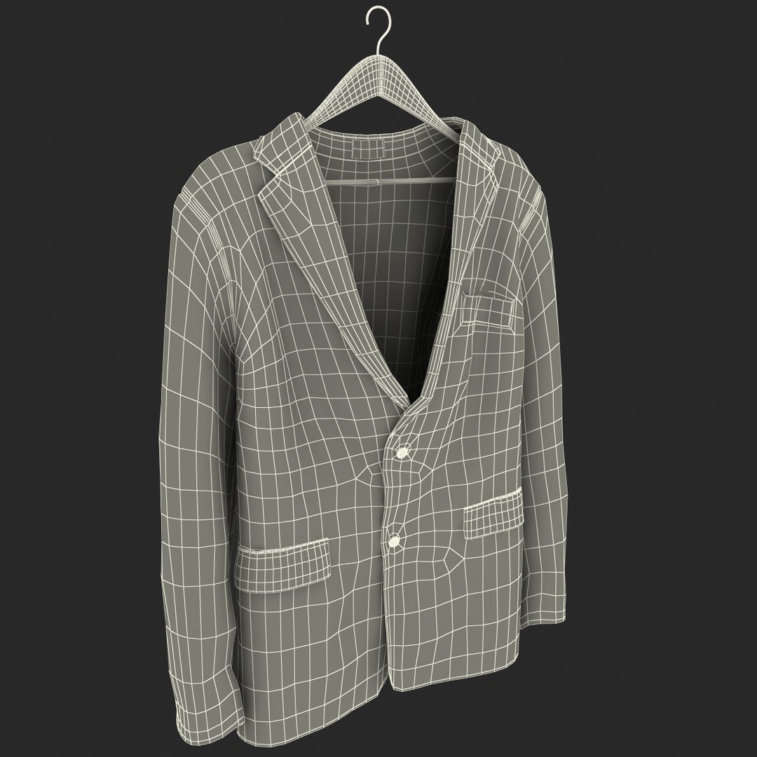 3d men jacket v2 model