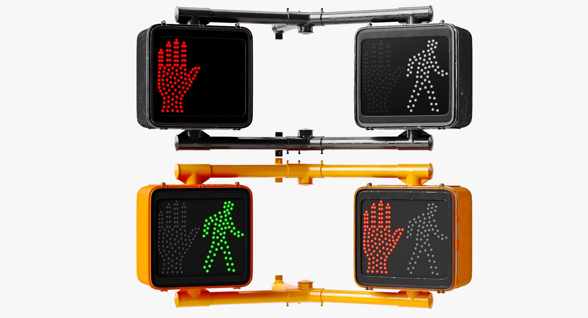 3D Walk Signal Sign - TurboSquid 1370406