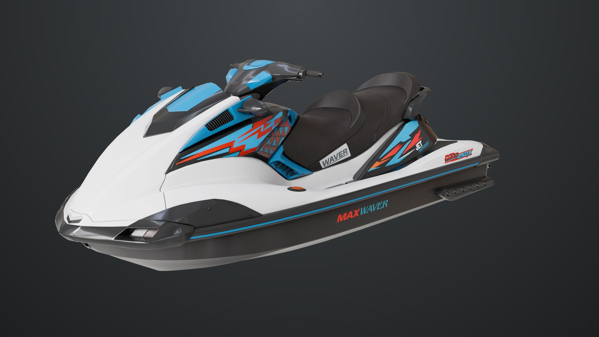Jet Ski 01 White Generic All PBR Unity UE Textures 3D Model ...