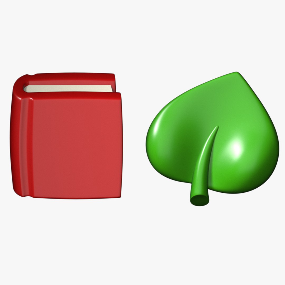 Book Icon Leaf Icon Model - TurboSquid 1797556