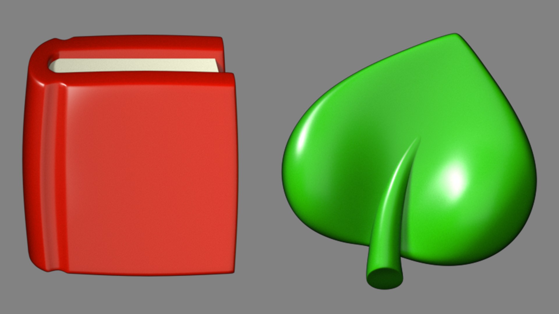 Book Icon Leaf Icon Model - TurboSquid 1797556