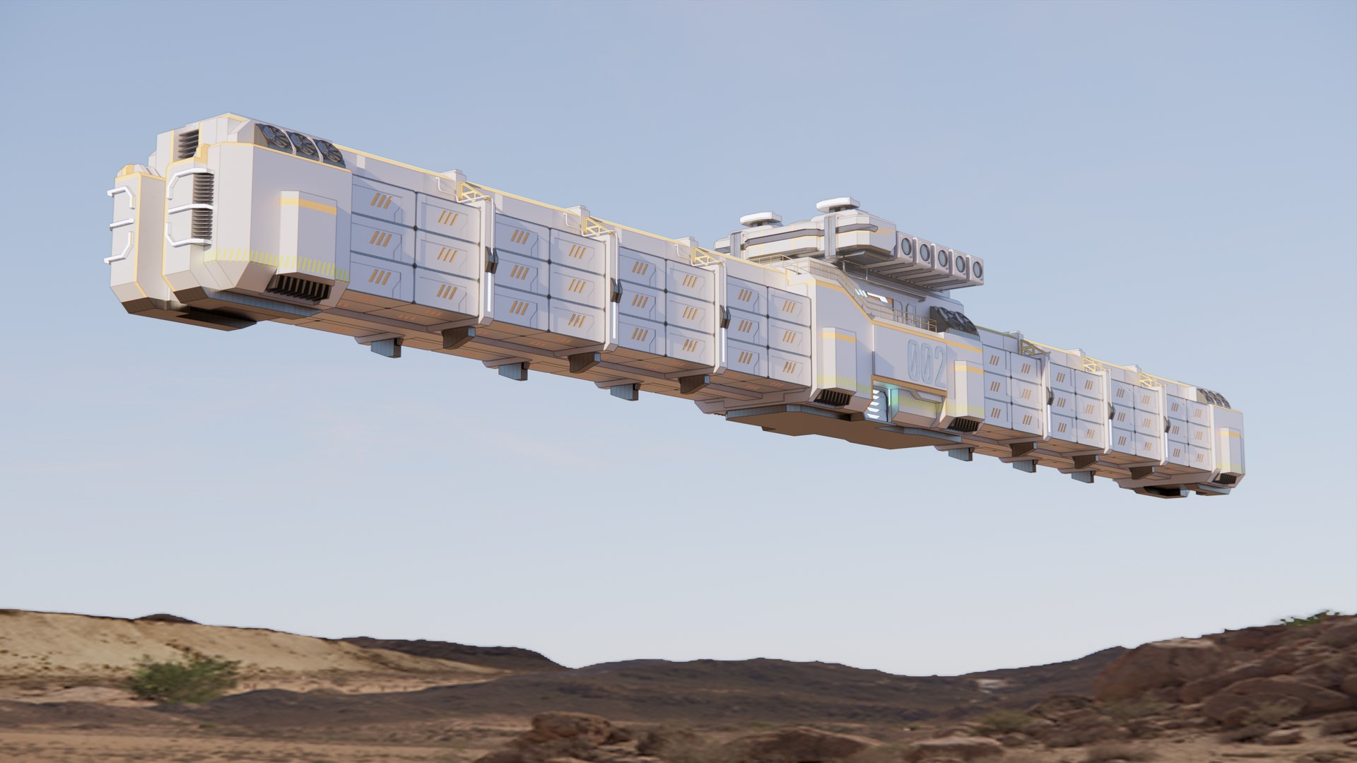 Sci-fi Cargo Airship 002 3D Model - TurboSquid 2081576