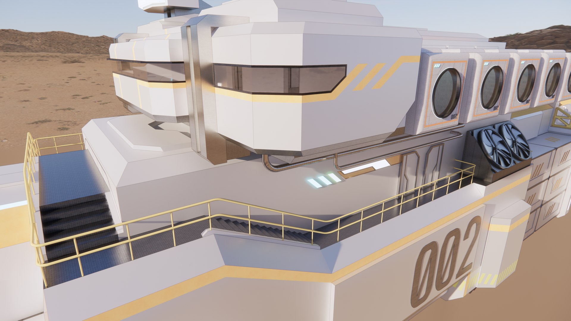 Sci-fi Cargo Airship 002 3D Model - TurboSquid 2081576