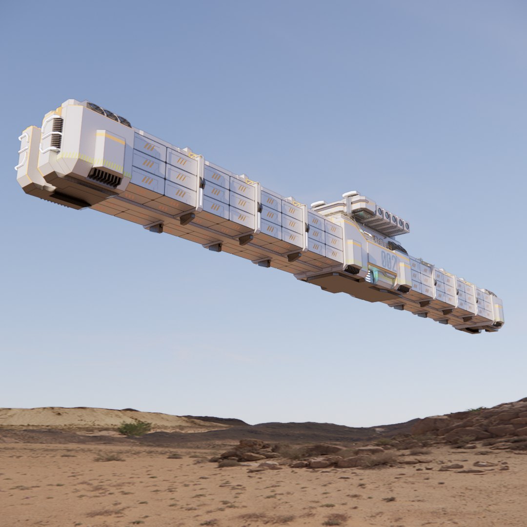 Sci-fi Cargo Airship 002 3D Model - TurboSquid 2081576