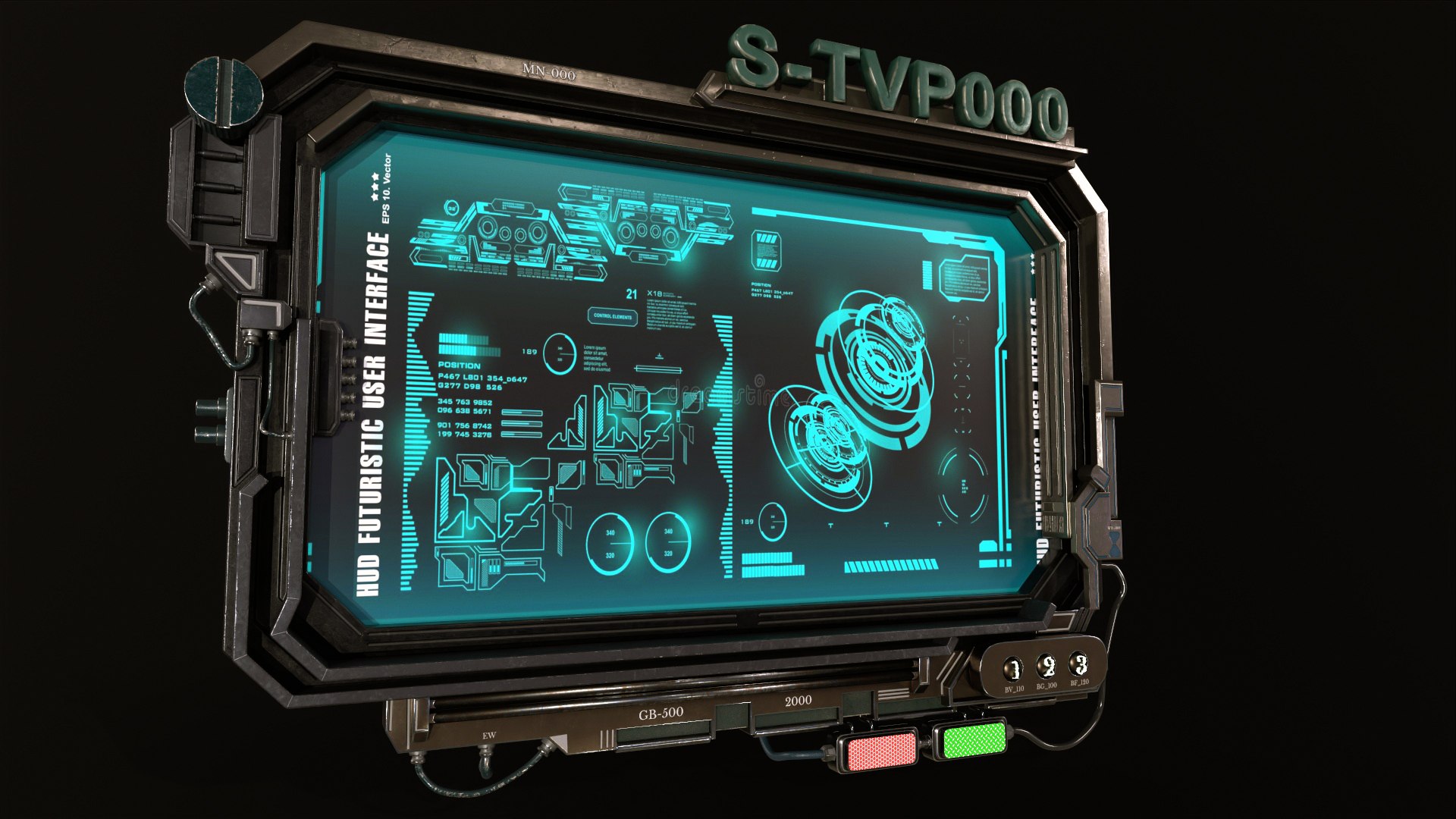 Control Panel Screen Vol 01 3D Model - TurboSquid 1868814