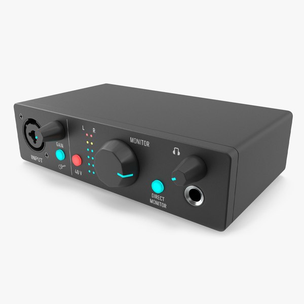 modelo 3d Interfaz de audio USB portátil - TurboSquid 2121412