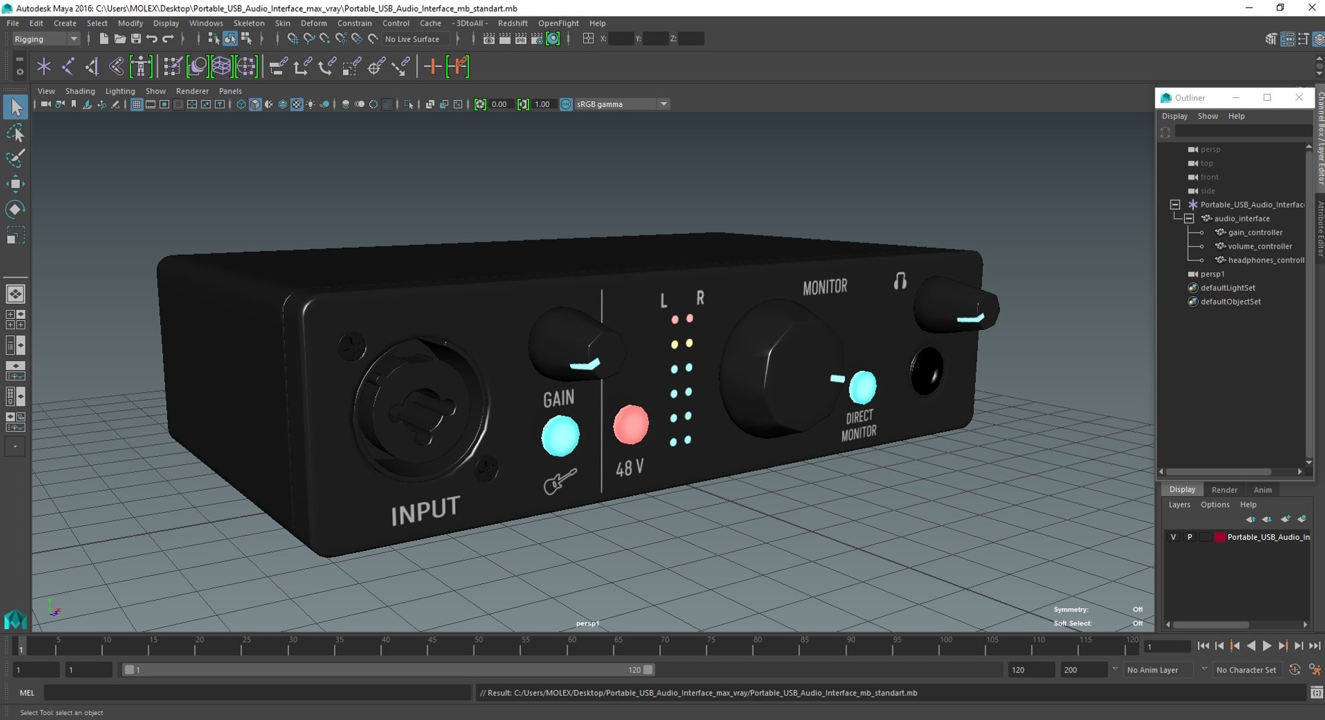 3D Portable USB Audio Interface Model - TurboSquid 2121412
