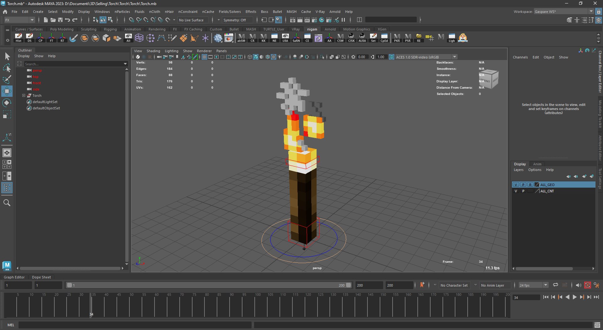 3D Minecraft Torch Model - TurboSquid 1932660