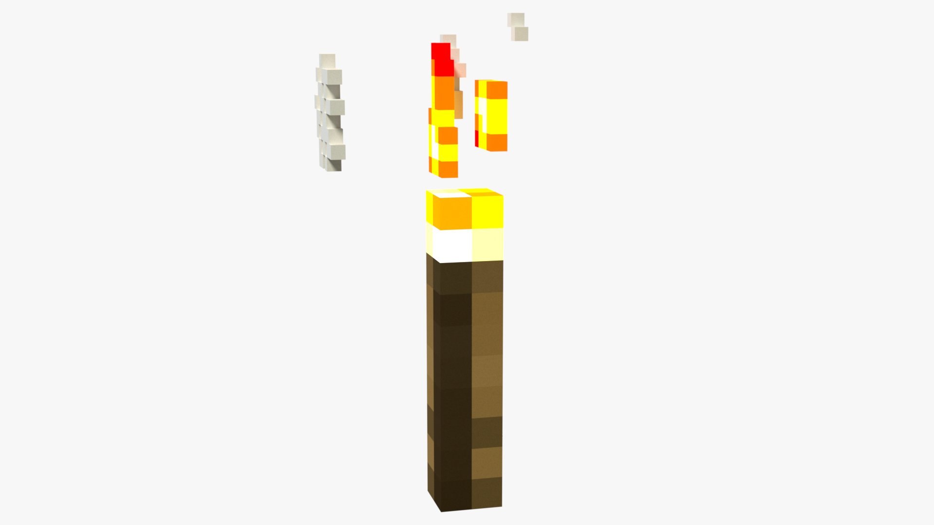 3D Minecraft Torch Model - TurboSquid 1932660
