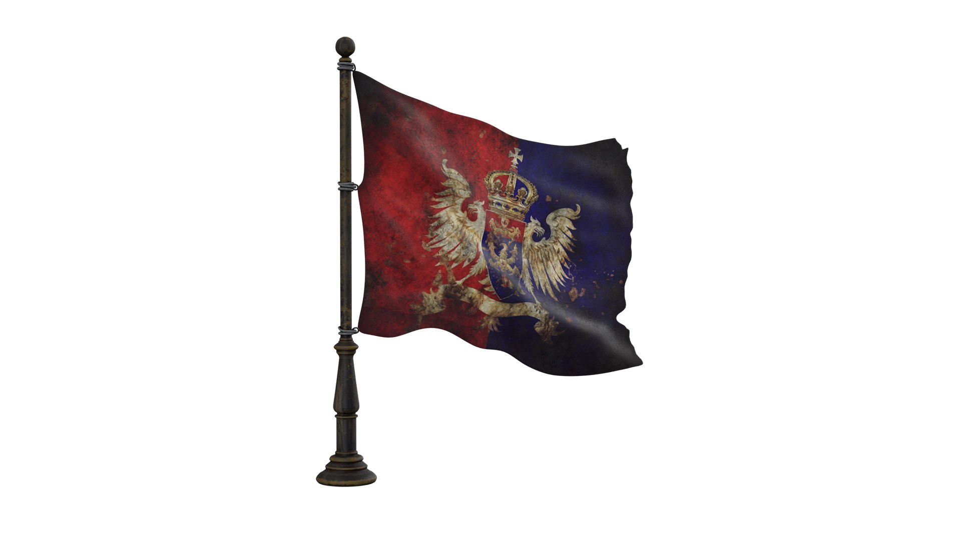 3D Old Medieval Flag Model - TurboSquid 2133574