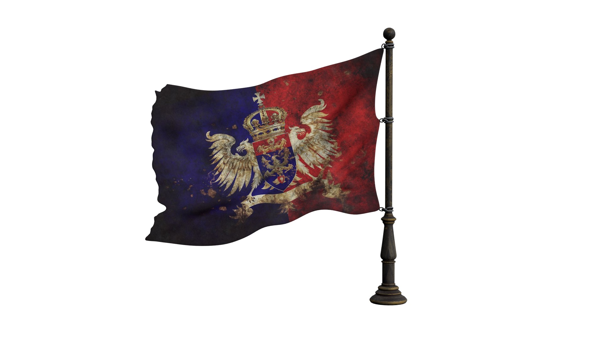 3D Old Medieval Flag Model - TurboSquid 2133574