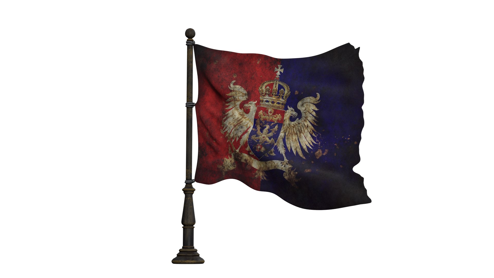 3D Old Medieval Flag Model - TurboSquid 2133574