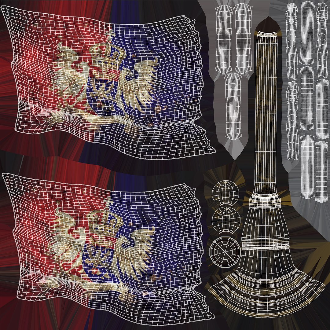 3D Old Medieval Flag Model - TurboSquid 2133574