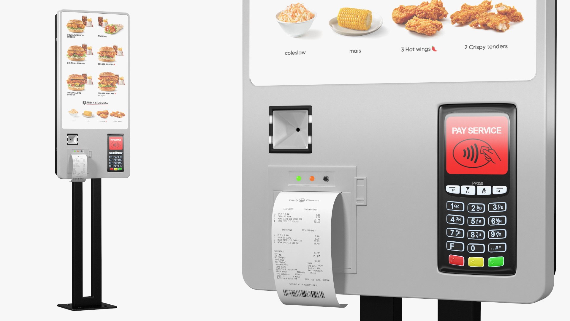 3D Model Fast Food Self Ordering Kiosk - TurboSquid 1726025