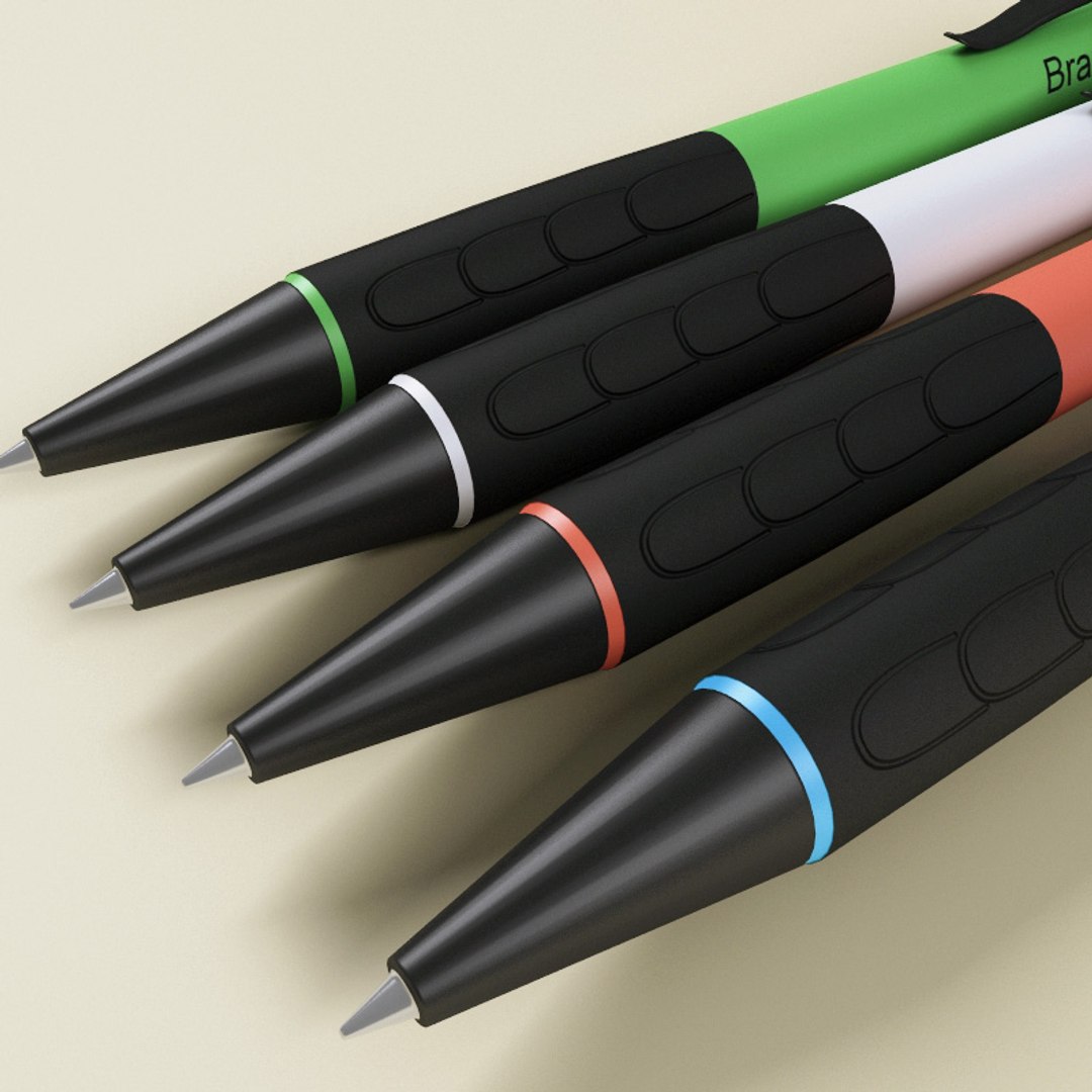 Pens Set Modelled 3d Model