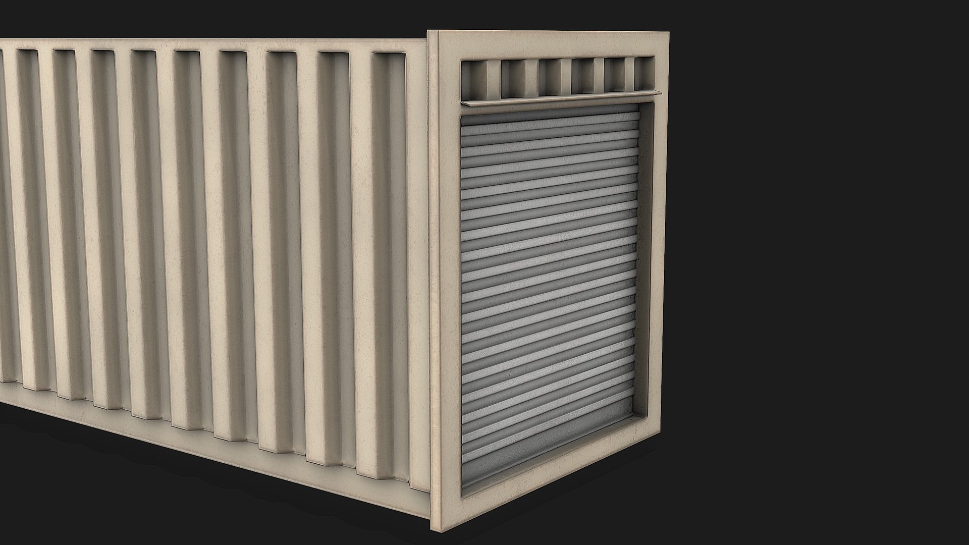 30ft Container With Roll-Up Door - White 3D Model - TurboSquid 2151413