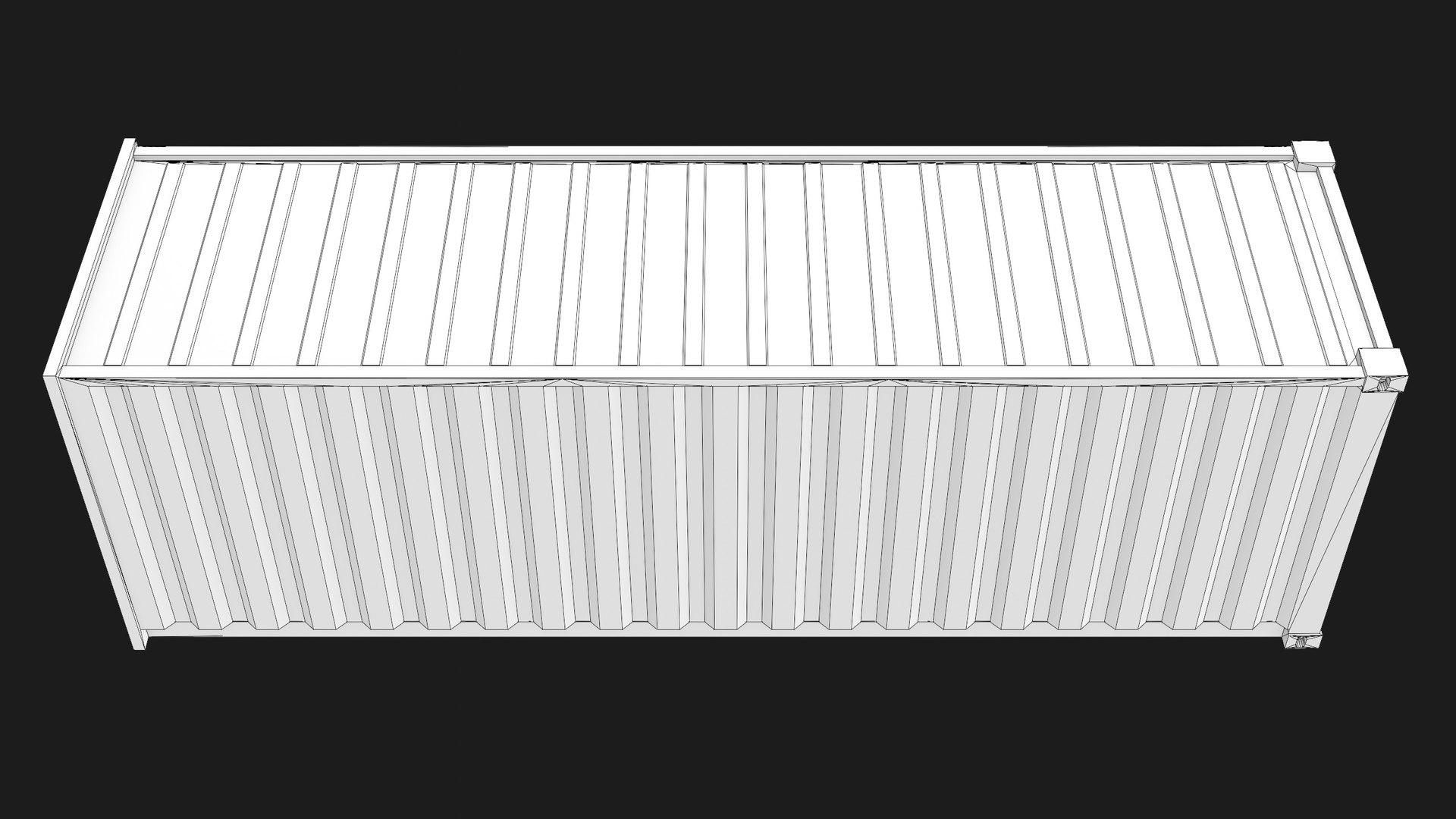 30ft Container With Roll-Up Door - White 3D Model - TurboSquid 2151413