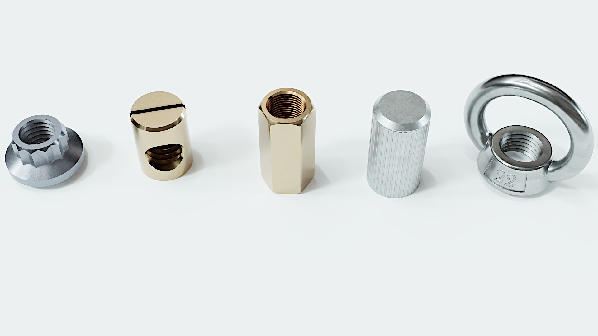 Collection of 15 nuts 3D model - TurboSquid 1856638