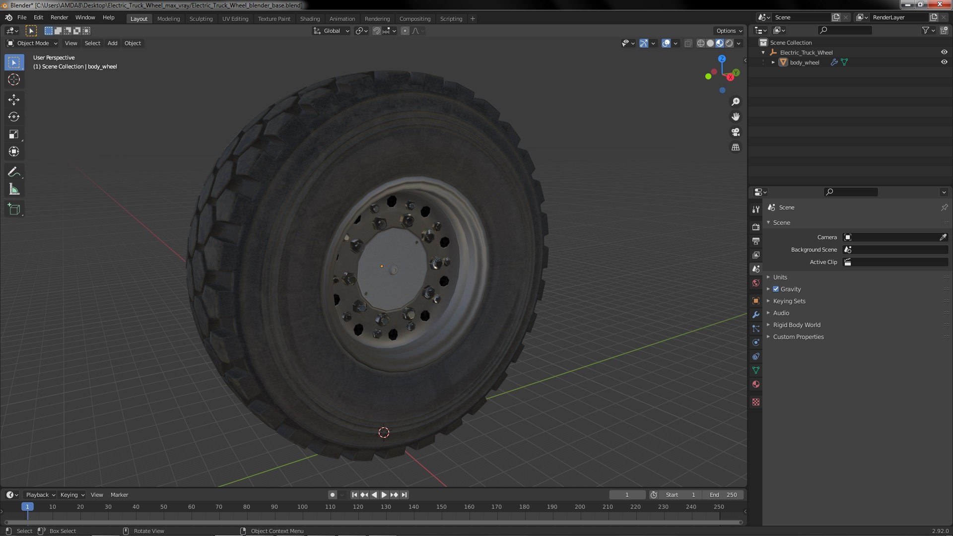 Electric Truck Wheel 3D Model - TurboSquid 2062958