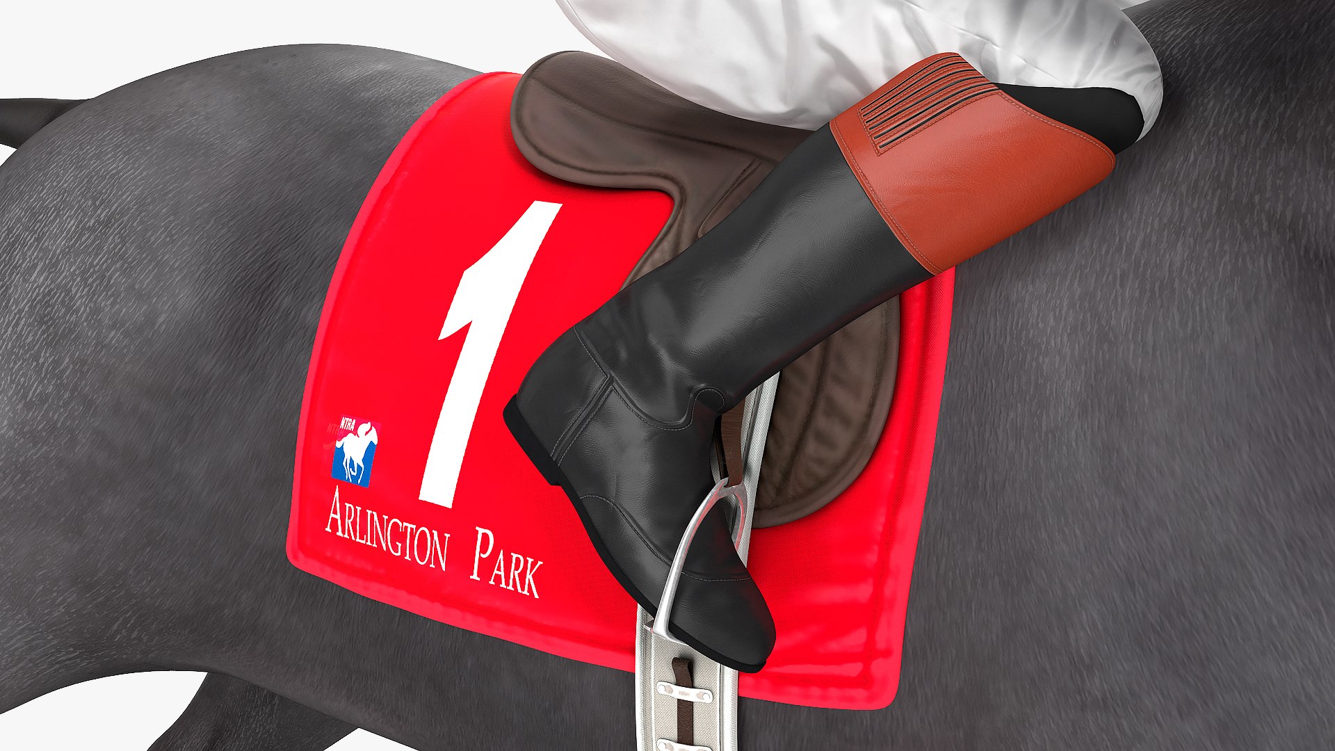 3D model running black racing horse - TurboSquid 1461785