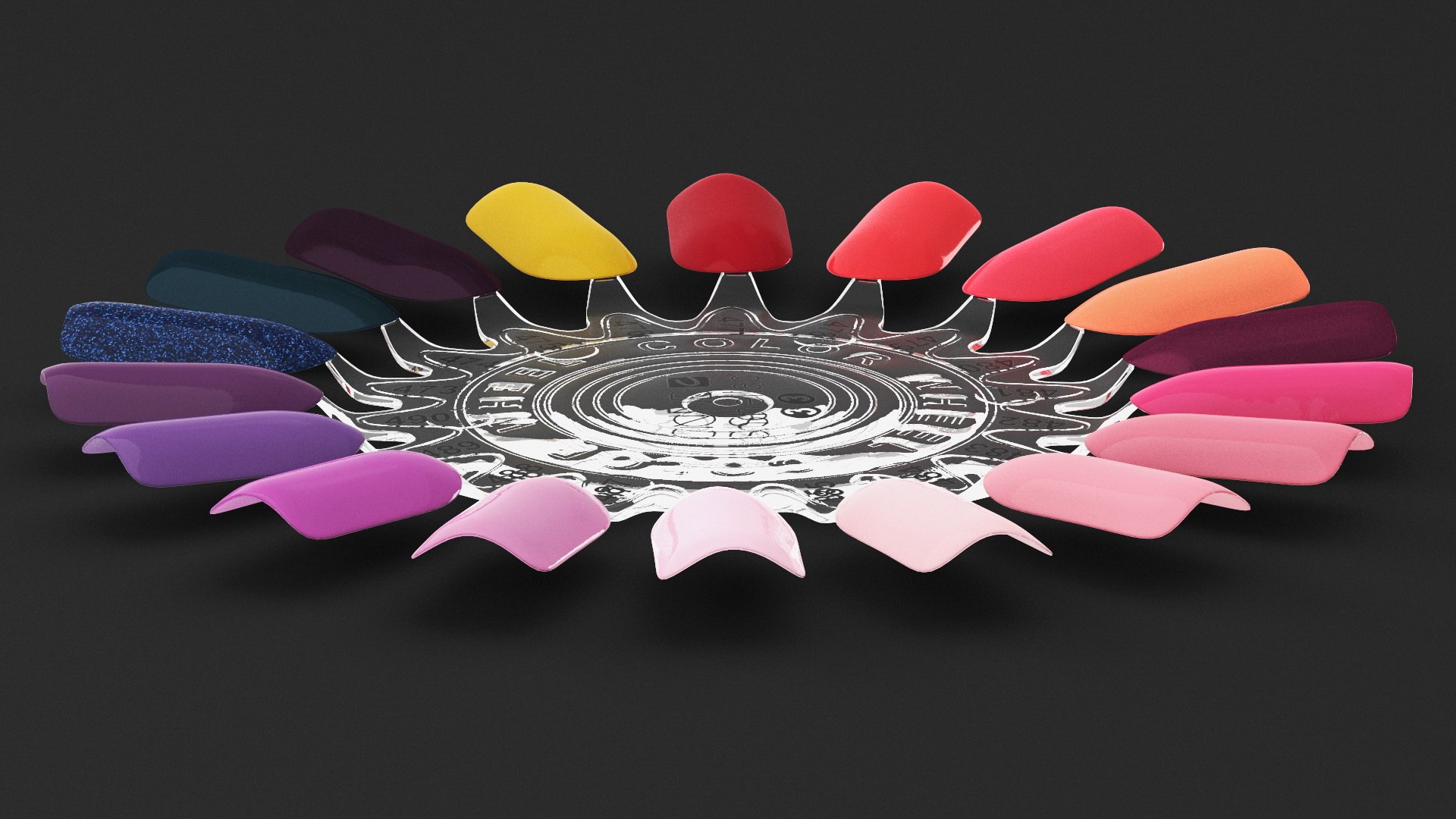 Nail Polish Color Display Round 3D Model - TurboSquid 1970906