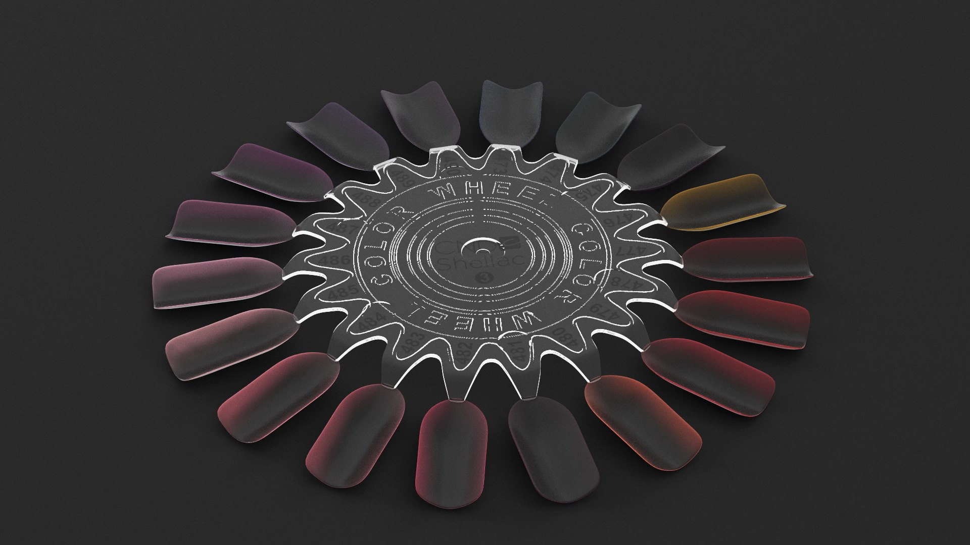 Nail Polish Color Display Round 3D Model - TurboSquid 1970906