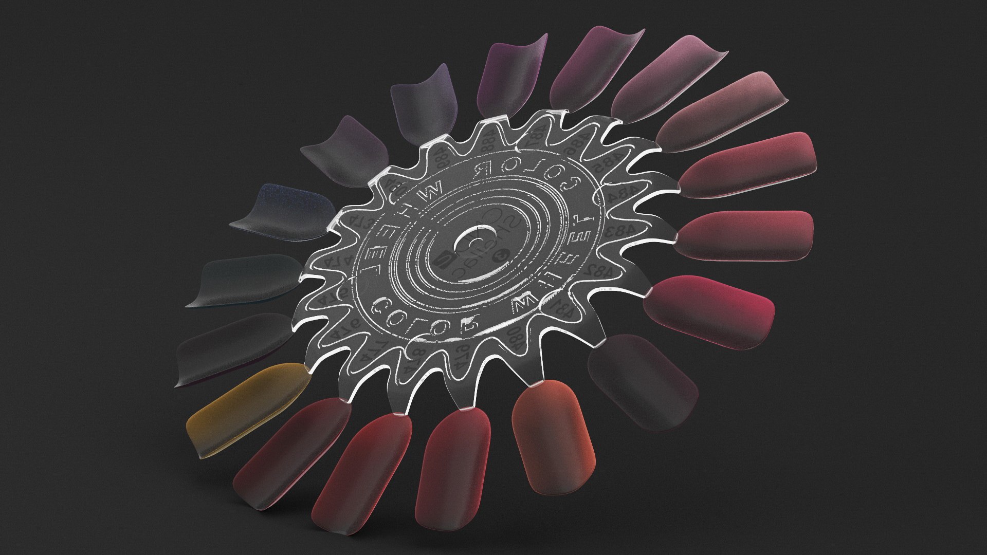 Nail Polish Color Display Round 3D Model - TurboSquid 1970906
