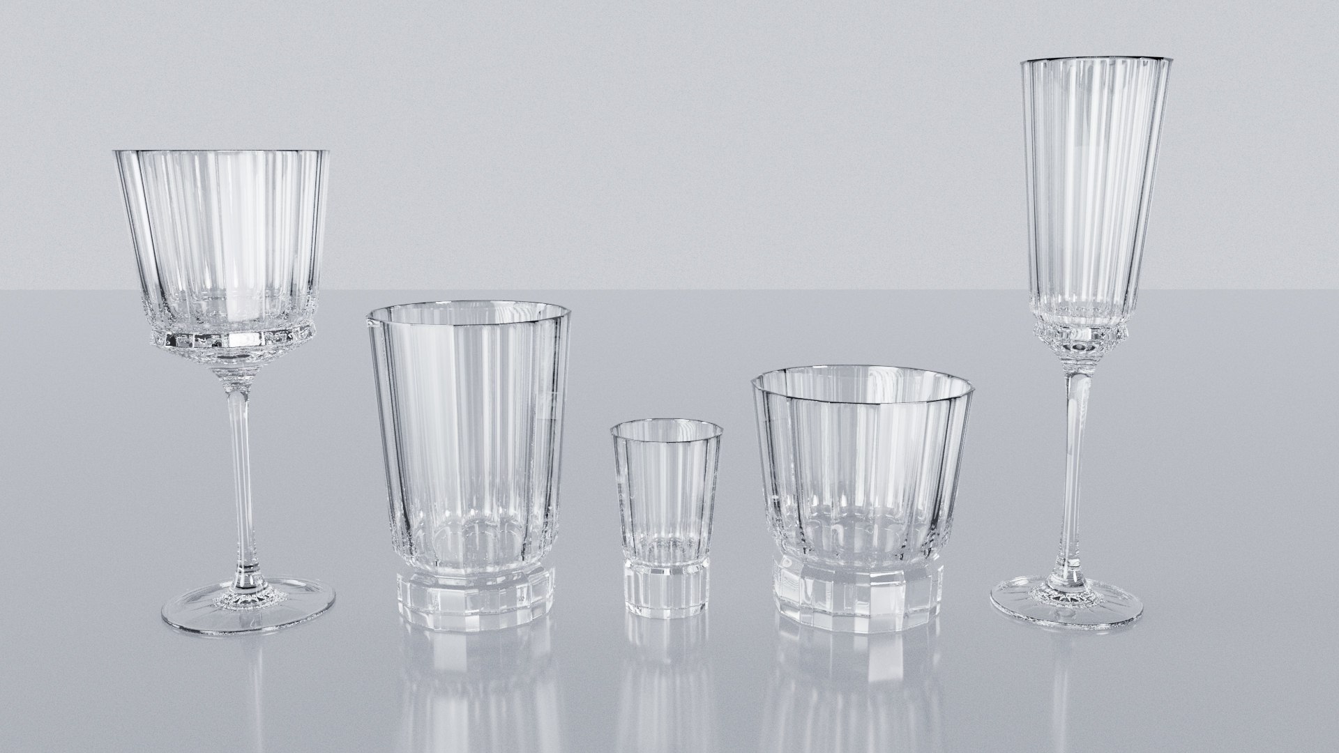 Glasswear Set Model - TurboSquid 2018511