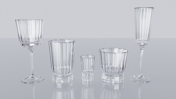 Glasswear set model - TurboSquid 2018511