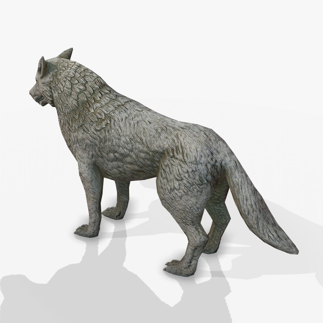 3D Wolf Statue Model - TurboSquid 1317433