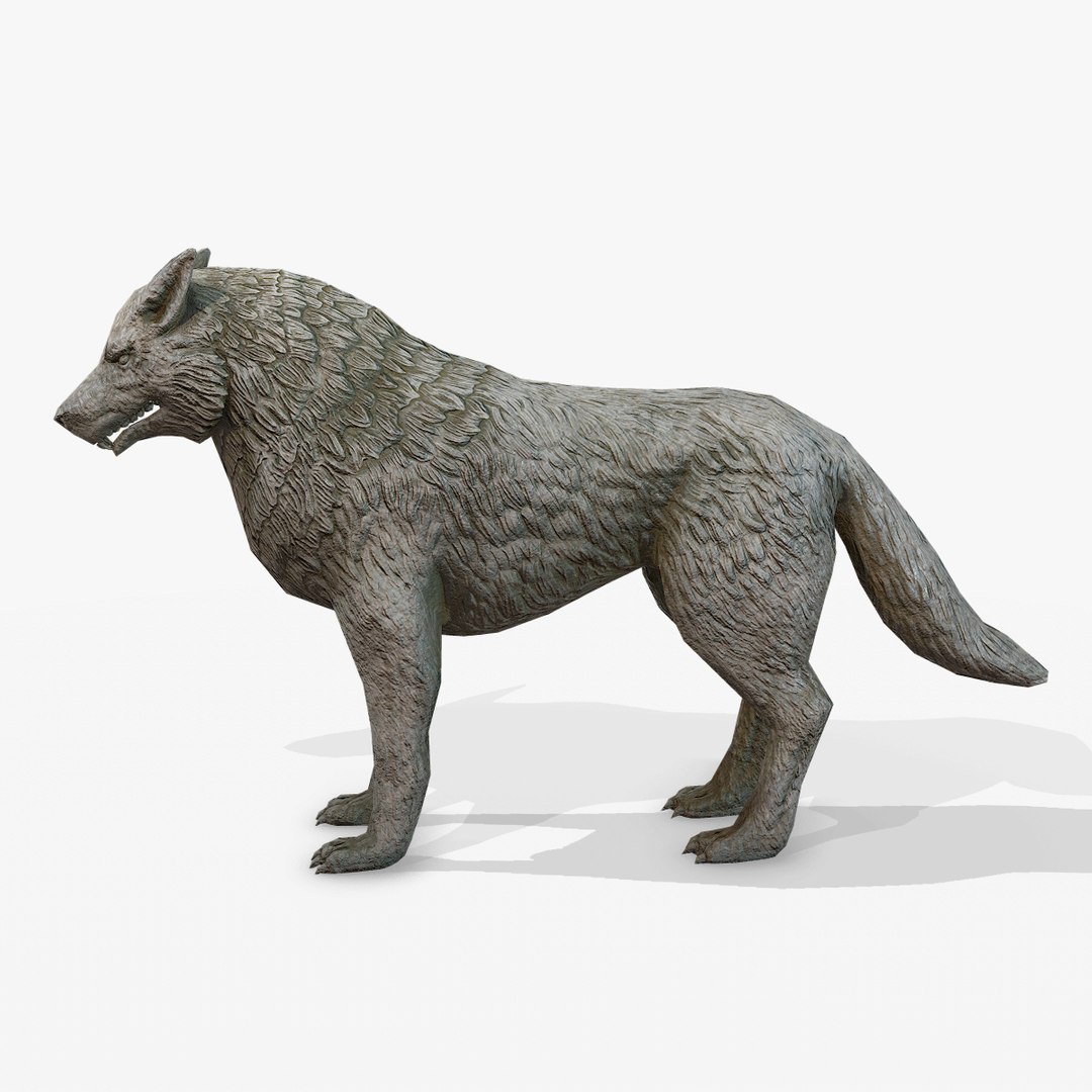 3D Wolf Statue Model - TurboSquid 1317433