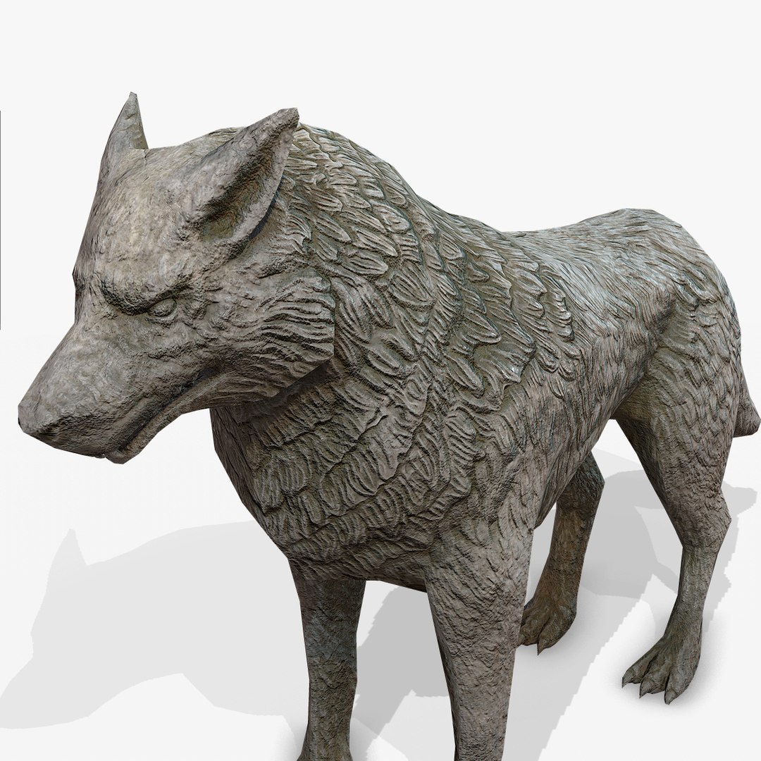 3D Wolf Statue Model - TurboSquid 1317433