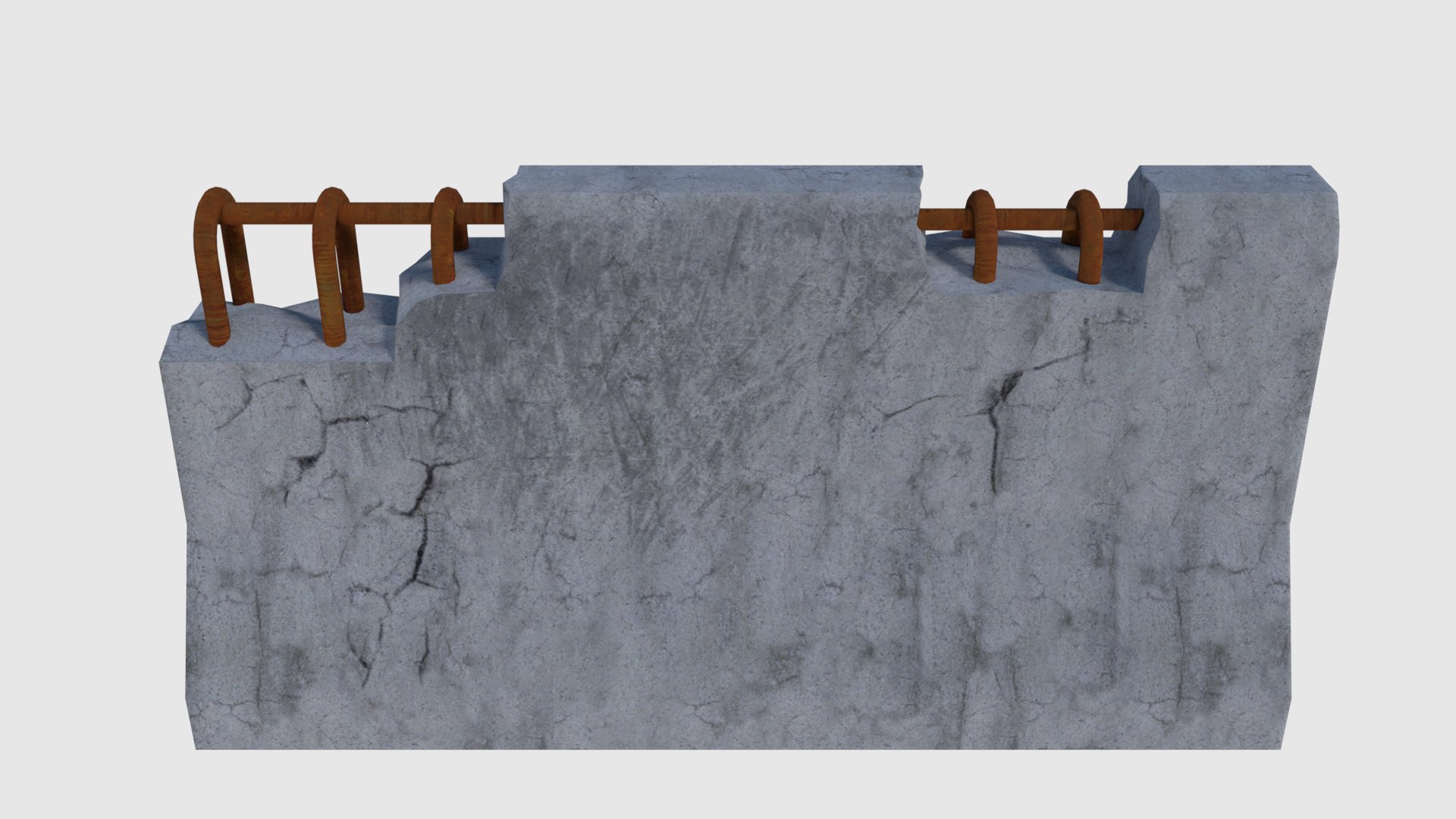 3D Model Ready Concrete Road Blocks - TurboSquid 1218316